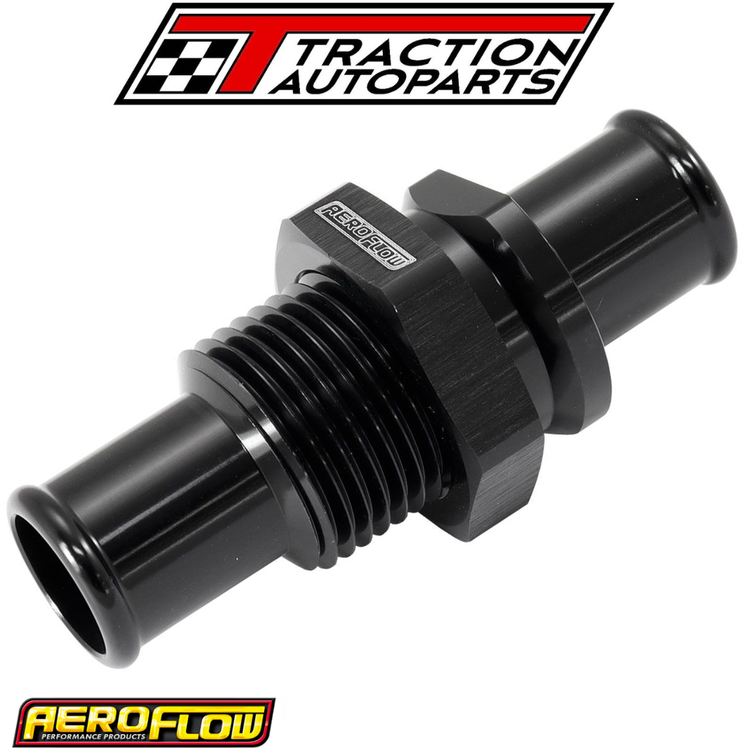 AEROFLOW 5/8" Barb Billet Bulkhead Insert Black AF88-2015BLK – Traction ...