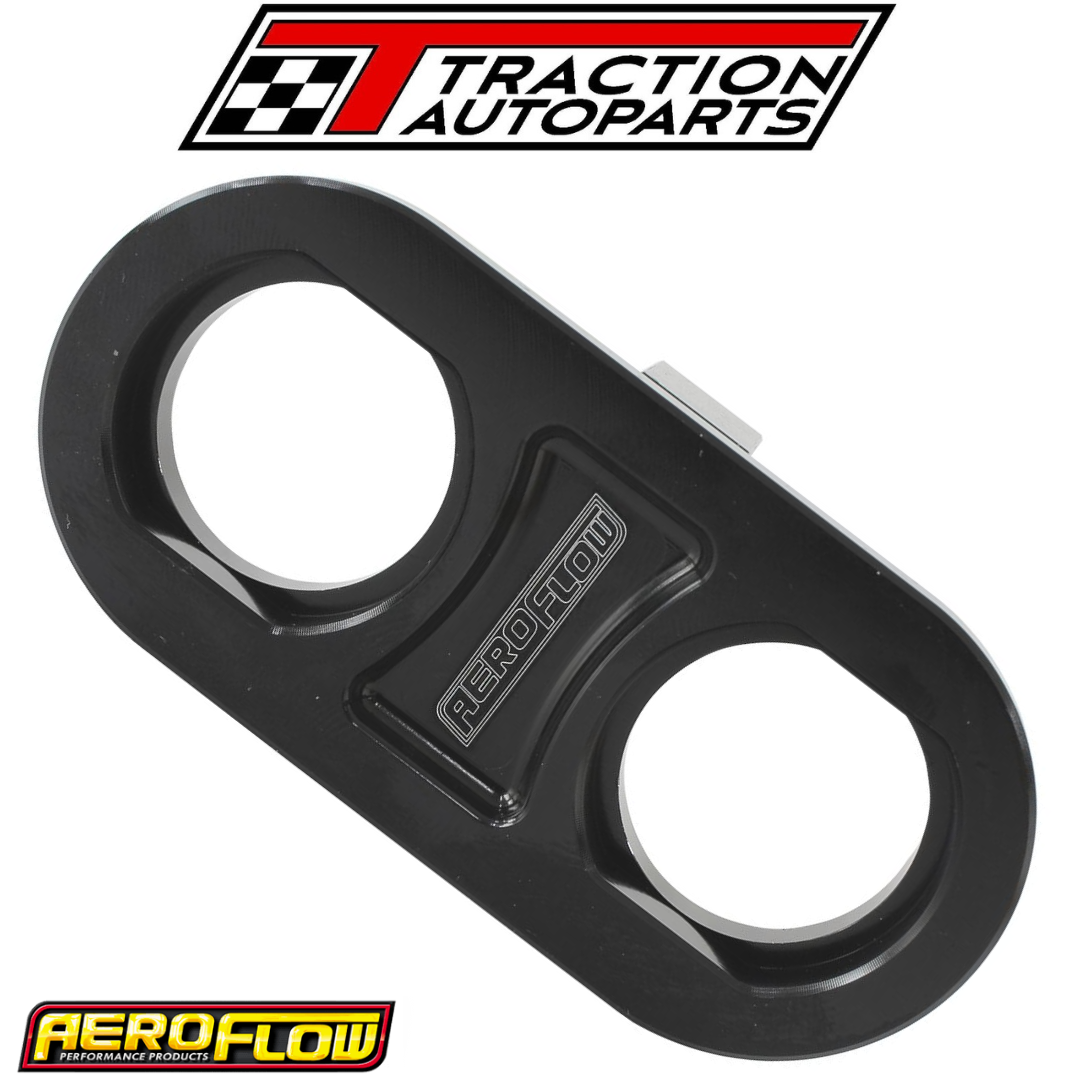 AEROFLOW 2-Port Billet Bulkhead Plate Universal Modular Black AF88-200 ...
