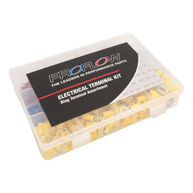 Proflow Electric Terminal Kit, 345 Piece Ring Terminal Assortment, Kit ...