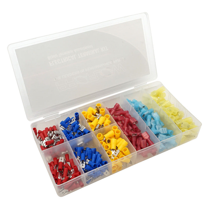 Proflow Electric Terminal Kit, 270 Piece Male/Female Blade Terminal As ...