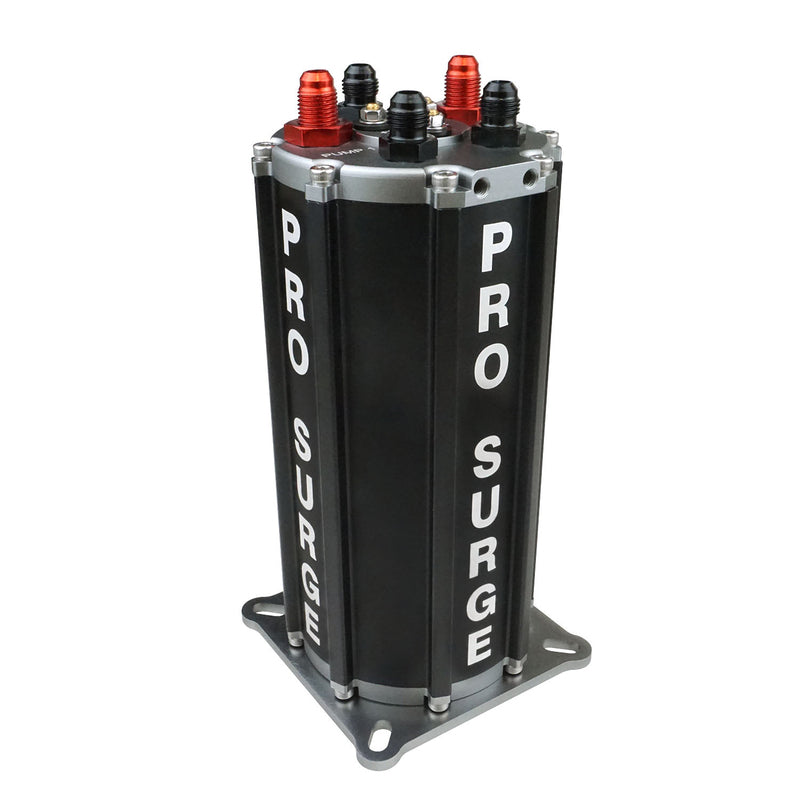 Proflow Pro-Surge Tank, Fuel Pump System, Aluminium, Black, with Dual ...